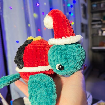 Santa Christmas Turtle Pattern Crochet PDF Download Beginner Friendly ...