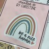 CLEAR Be A Nice Human Rainbow | Clear Sticker, Spread Kindness, Gifts ...