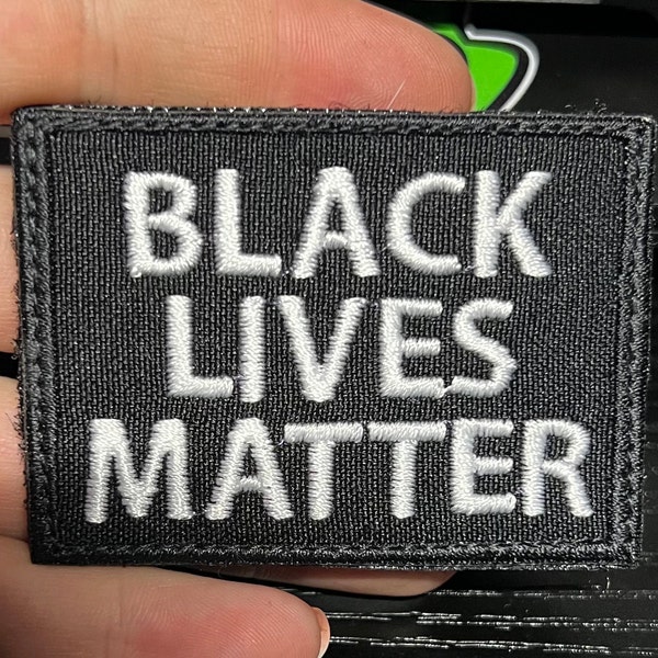 Black Lives Matter Embroidered Iron-on Patch 2.5" X 1.8" BLM Hook ...