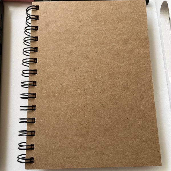 Blank Journal, Blank Cover Journal, Spiral Kraft Notebook, Journal ...
