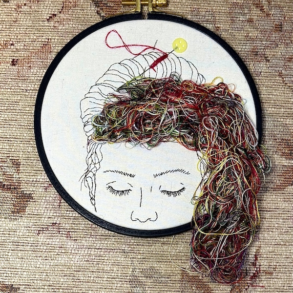 Thread Head || Embroidery PDF Pattern Download || 6 Inch Embroidery ...