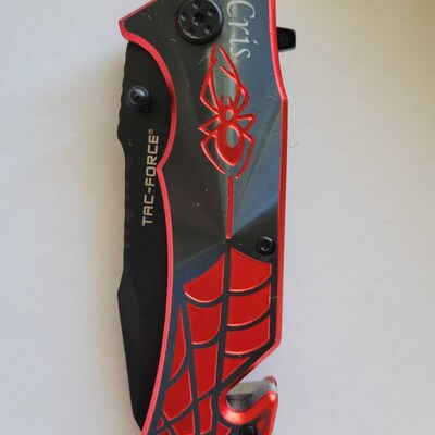 Personalized Spider Man Pocket Knife Spider-man Knife With Seatbelt ...