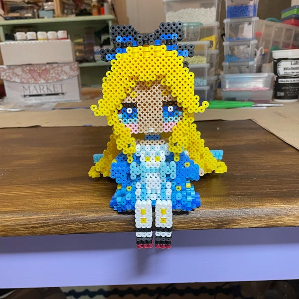 3D Perler Bead Pattern Kawaii Fast Food Burgers, Fries, Drink, Popcorn ...