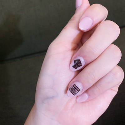 SYMBOL Nail Decals black Lives Matter BLM Fist Protest Nail Art Set99 ...