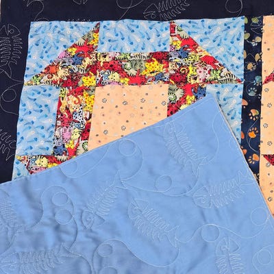 Fern Branch-motif-quilting Pattern-digital Download-zipped File - Etsy