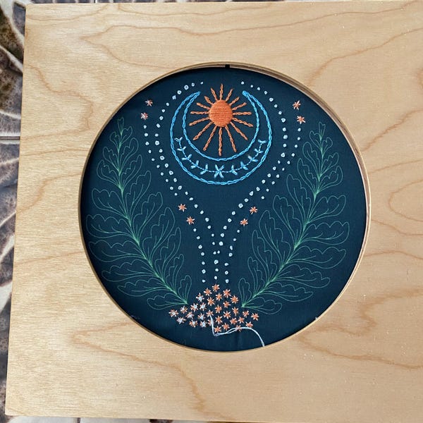 Square Birch Embroidery Hoop Frame: Modern Hand-stitched Art Display - Etsy