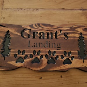Outdoor Carved Sign Custom Wooden Carved Cabin Sign Pine - Etsy
