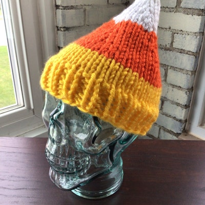 Candy Corn Hat Pattern Knitting Pattern Knit Hat Pattern - Etsy