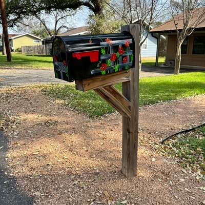 Standard Medium Size, White Steel Metal Mailbox, Handmade, Colorful ...