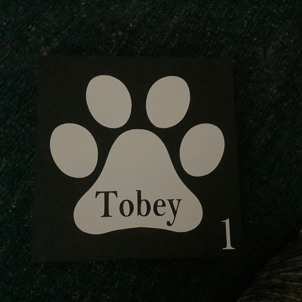 Personalized Paw Print Scrabble Tile, Pet Name Sign - Etsy