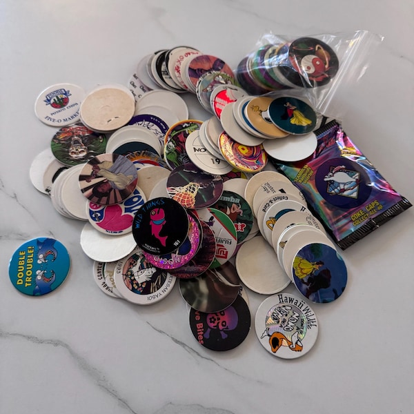 100 Misc Variety Pogs From the 90's + 1 Poison Plastic Slammer - Etsy