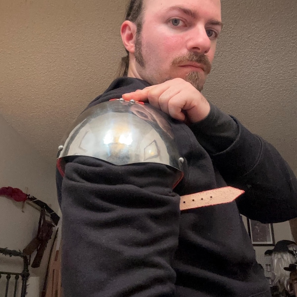 Hand Forged SCA Lion Head Shoulder Spaulder Pauldron Roman Gladiator ...