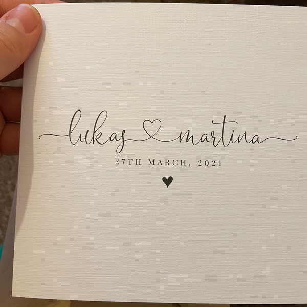 Personalised Autumn Wedding Congratulations Card, Marriage ...