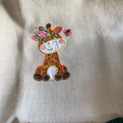 Cute Cat Girl and Flowers Machine Embroidery Design - Etsy