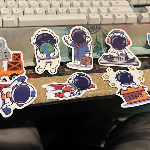 Astronaut Sticker Pack | Space Sticker | Astronaut Decal Laptop Sticker ...