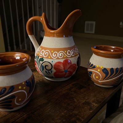2 JARRITOS Mexicanos De Barro , Mexica Cup, Mexican Clay, Mexican Clay ...