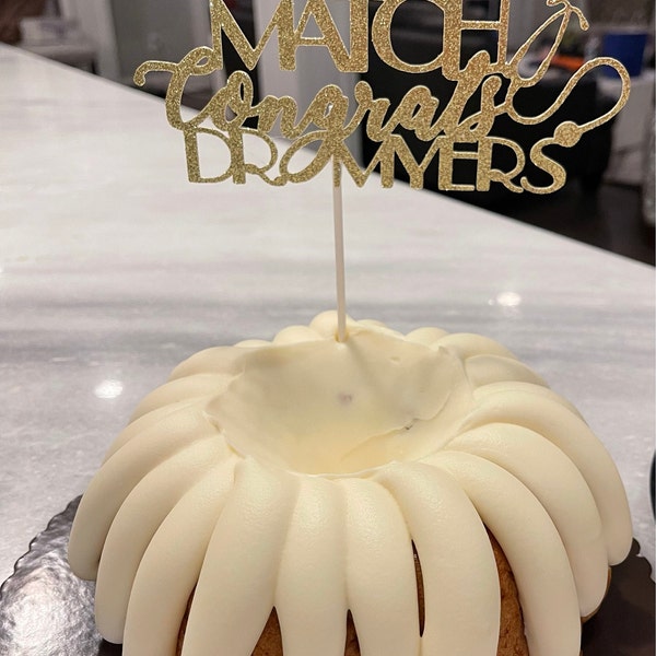 Match Day Cake Topper-doctor Graduation Gift-custom Dr. Cake Topper ...