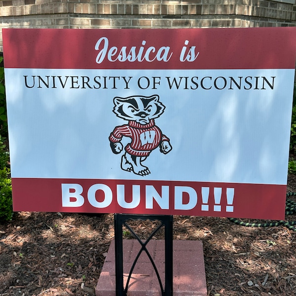 College Bound Yard Sign, College Logo Sign, Senior Sign, 2025 College ...