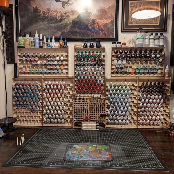 Wall Mounted Hobby Paint Storage Rack - Vertical - Etsy