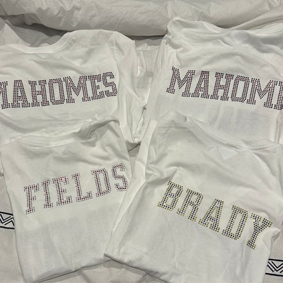 Custom Football Team and Colors RHINESTONE Mega Bling Shirt, Football ...