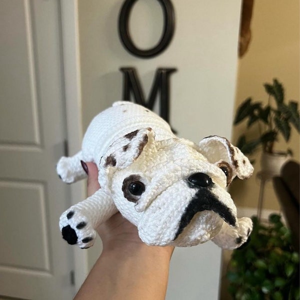 English Bulldog Crochet Pattern, Puppy Bulldog Dog Amigurumi Pattern ...