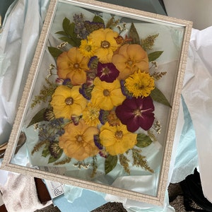 11x14 Custom Floral Shadow Box Wedding Flower Shadow Box - Etsy