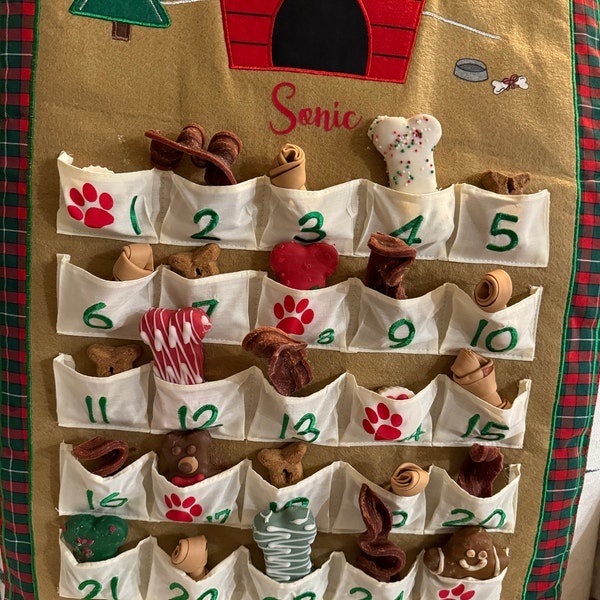 Personalized Dog Advent Calendar - Pet Christmas Countdown for Family ...