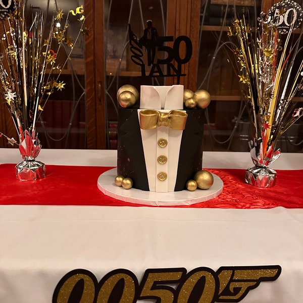 Custom 007 Cake Topper Svg, Personalized Name and Age Happy Birthday ...