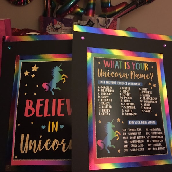 Unicorn Sign, Believe in Unicorns Sign, Unicorn Birthday Sign, Unicorn ...