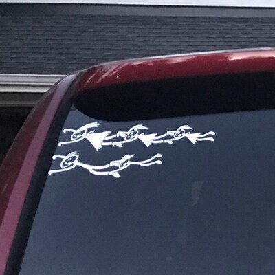 Funny Stick Figure Decal, Stick Family Car Humor, Cute Family Sticker ...