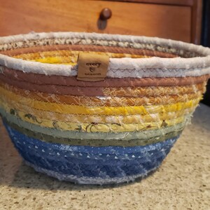 Fabric Scrap Bowl stars and Stripes Fabric Rope Bowl - Etsy