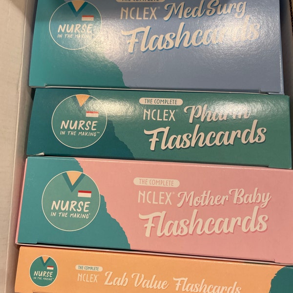The Complete Nursing School Flashcard Pack - Etsy