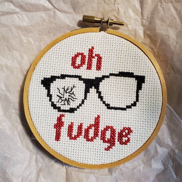 A Christmas Story Broken Glasses Christmas Ornament Cross Stitch ...