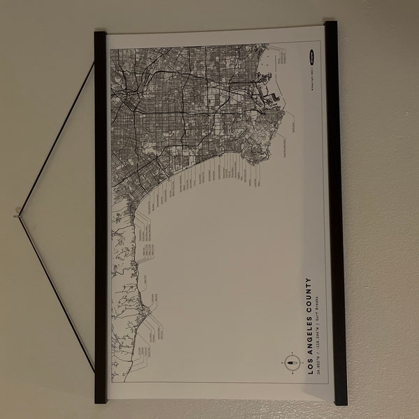 Southern California Surf Map - Etsy