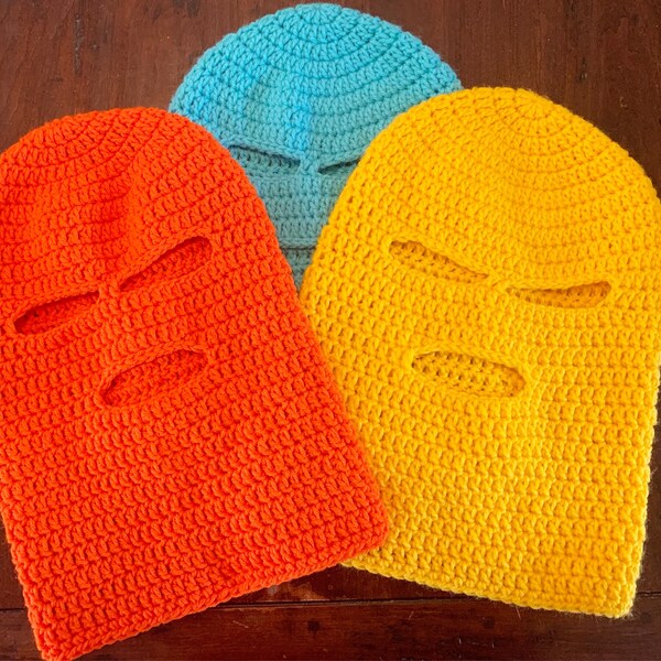 Crochet Ski Mask PATTERN (three Hole) - Etsy