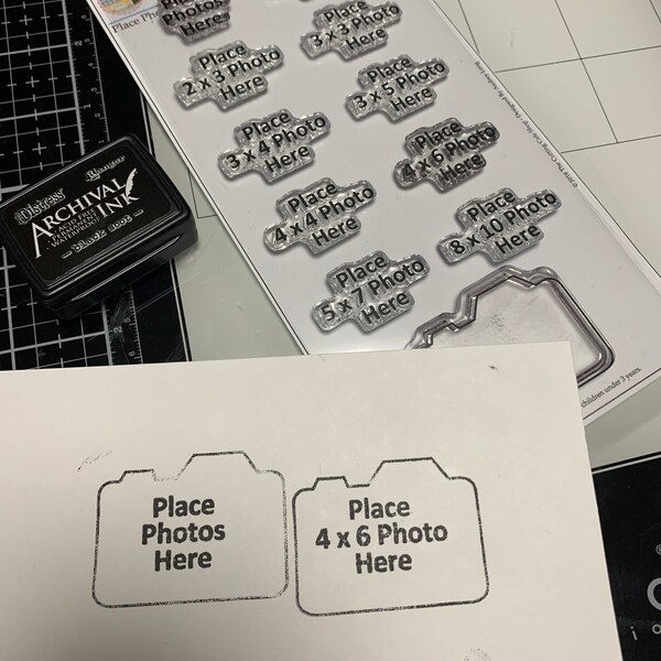 Place Photo Here Clear Stamp Set - Memory Book Stamps - Photo Stamps ...