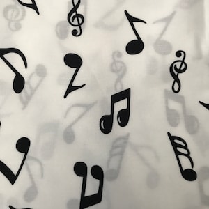 Music Notes Fabric Musical Instruments Craft and Clothing, Quilting ...