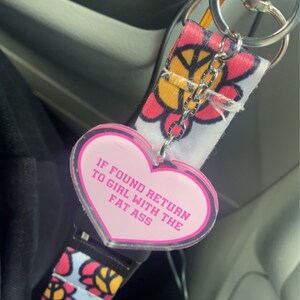 Return to Fat Ass Keychain Acrylic Keychain Baddie Keychain - Etsy