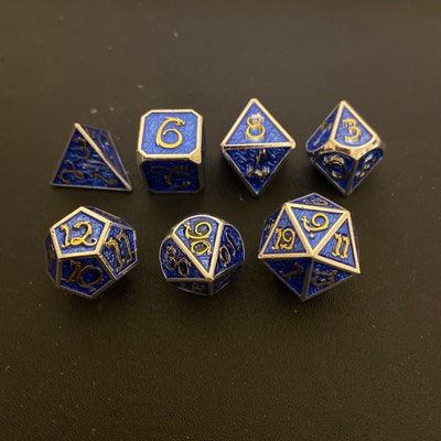 Seashell of Blue Ocean Dice Set for Dungeons and Dragons D&D - Etsy