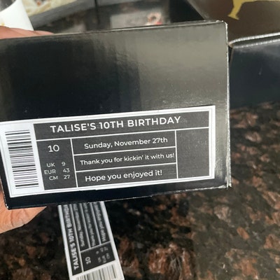 Shoe Box Label Template, Shoe Box Label SVG, Label Template for Shoe ...