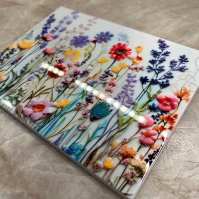 Wildflowers Wall Tiles, Ceramic Decorative Tiles, Floral Tiles. - Etsy