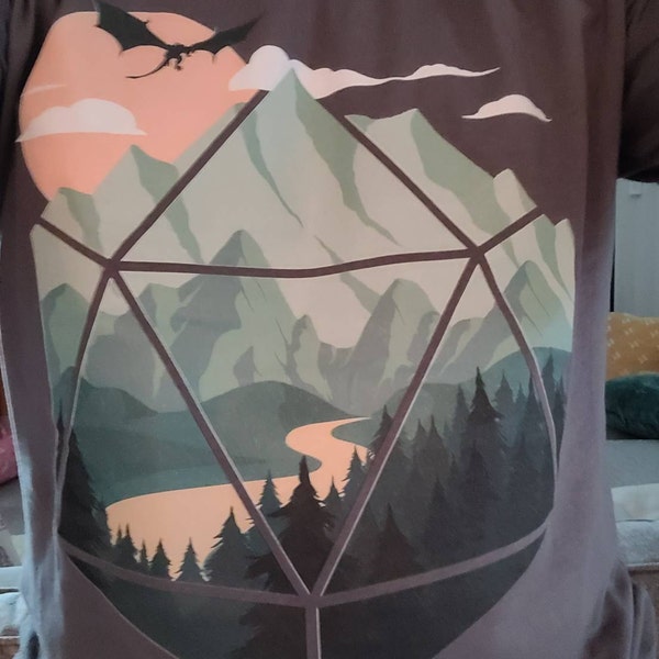 A D20 Scene Shirt | | Dnd Gift | Dungeons and Dragons Present | Rpg ...