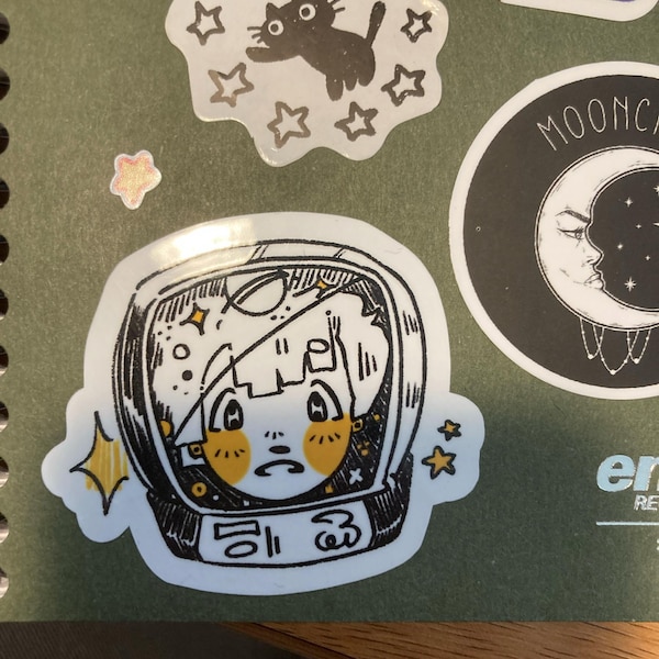 Space Girl Waterproof Sticker! - Etsy