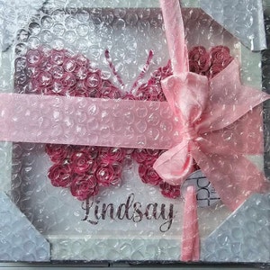 Stitch Paper Flower Shadow Box Wall Decor Flower Box Personalized Gift ...