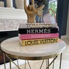Personalized Luxury Stacked Books Home Decor, Fashion Designer ...