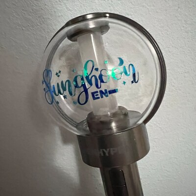 Holographic Enhypen Name Tags Vinyl Stickers Decal Concert Light Stick ...