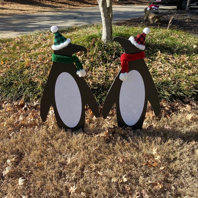 All-weather Holiday Penguin Pair PVC - Etsy