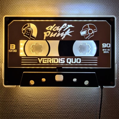 Daft Punk Cassette Tape Wall & Desk Sign Electronic Dance Music Thomas ...