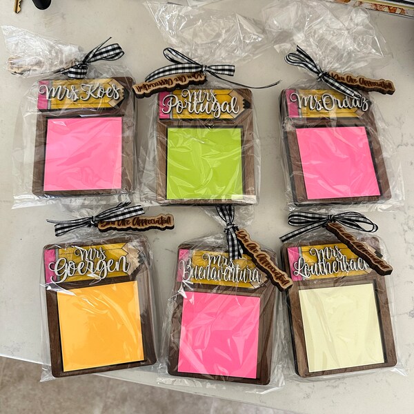 Pencil Sticky Note Holder: Gift Ideas for Teacher, Teacher Appreciation ...