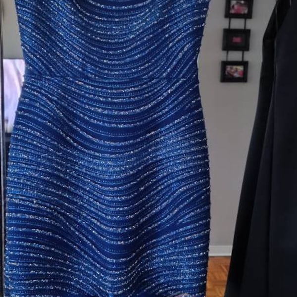 A Line Dress With Side Slit Pattern Spaghetti Strap Dress Thigh High ...